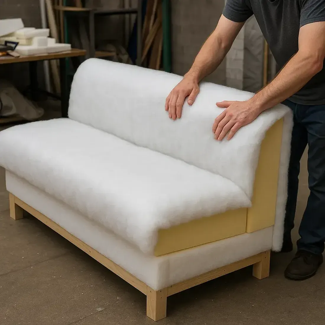 Dacron Polyester Fibre 200gsm (150cm Wide) | Thick Upholstery Batting ...
